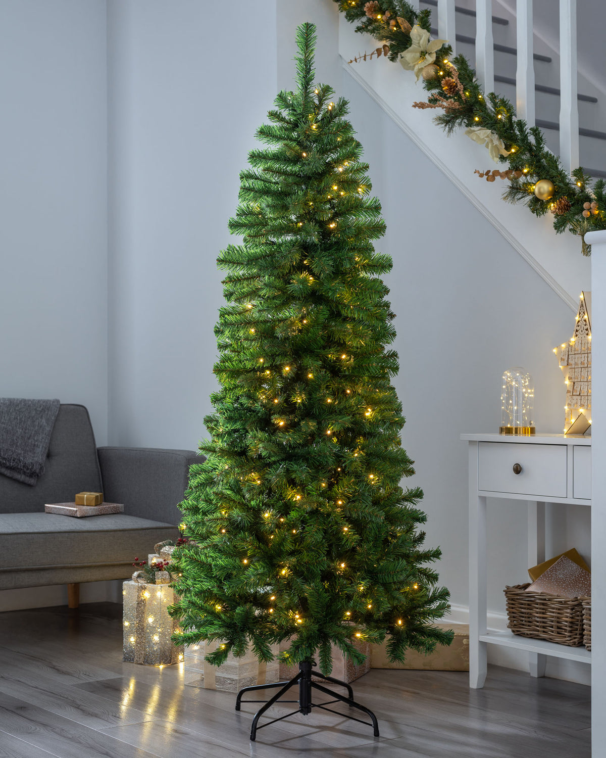 Pre-Lit Slim Christmas Tree, 6 ft — We R Christmas