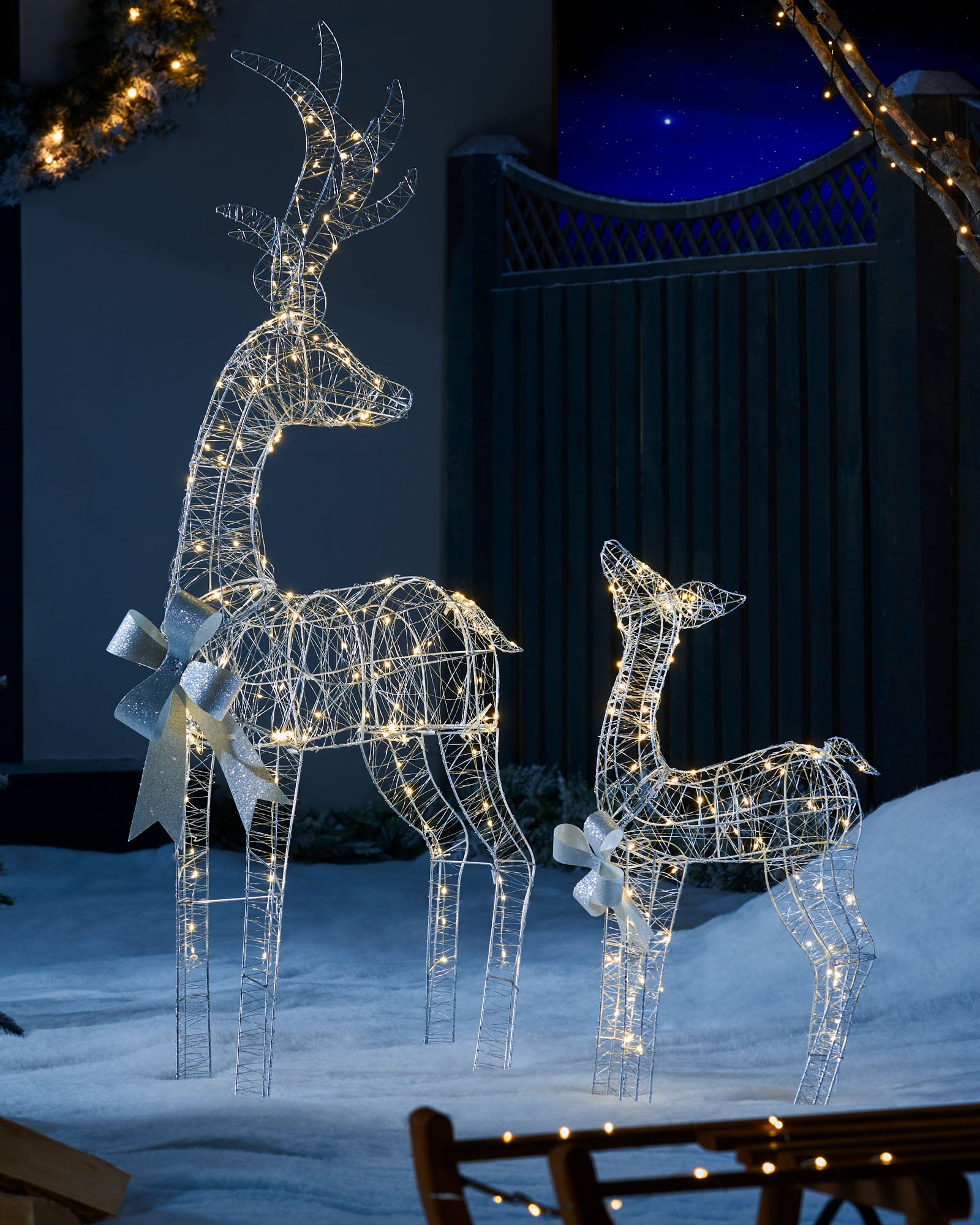 Reindeer Rope Light Silhouette Family, 135 cm — We R Christmas